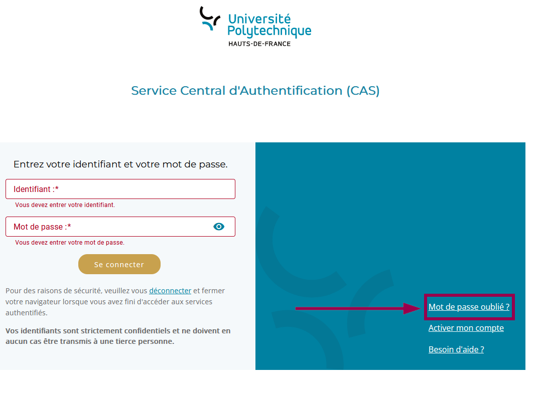Personnel - Récupérer son identifiant de connexion [Espace de ...